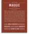 Maggie Personalized Name Meaning Art Prints – Name Stories