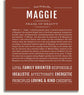 Maggie Personalized Name Meaning Art Prints – Name Stories