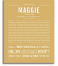 Maggie Personalized Name Meaning Art Prints – Name Stories