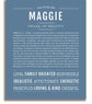 Maggie Personalized Name Meaning Art Prints – Name Stories