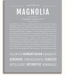 Magnolia | Name Art Print – Name Stories