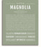 Magnolia Personalized Name Meaning Art Prints – Name Stories