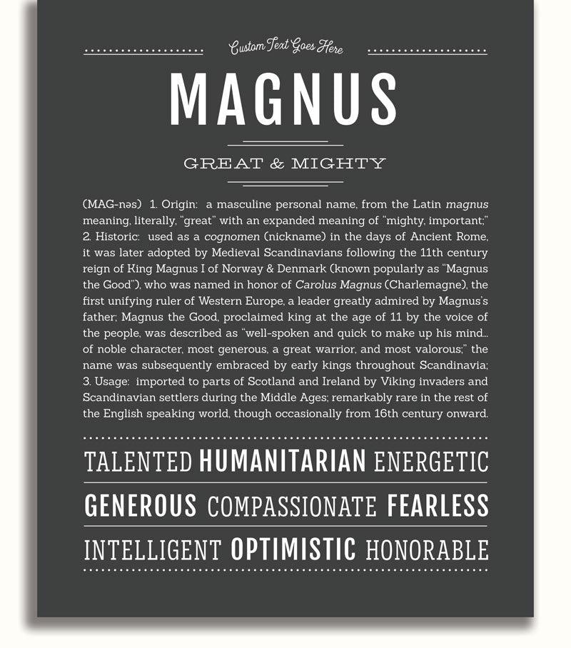 Magnus | Name Art Print – Name Stories