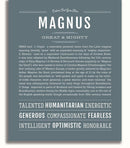 Magnus Personalized Name Meaning Art Prints – Name Stories