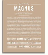 Magnus Personalized Name Meaning Art Prints – Name Stories