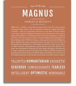 Magnus | Name Art Print – Name Stories