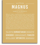 Magnus Personalized Name Meaning Art Prints – Name Stories