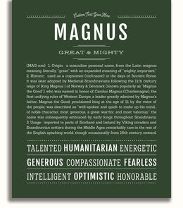 Magnus | Name Art Print – Name Stories