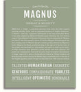Magnus | Name Art Print – Name Stories