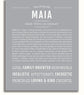 Maia | Name Art Print – Name Stories