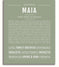 Maia | Name Art Print – Name Stories