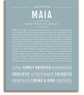 Maia | Name Art Print – Name Stories