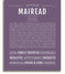 Mairead Personalized Name Meaning Art Prints – Name Stories