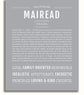 Mairead | Name Art Print – Name Stories