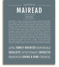Mairead | Name Art Print – Name Stories
