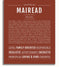 Mairead Personalized Name Meaning Art Prints – Name Stories