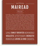 Mairead | Name Art Print – Name Stories