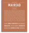Mairead | Name Art Print – Name Stories