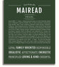 Mairead Personalized Name Meaning Art Prints – Name Stories
