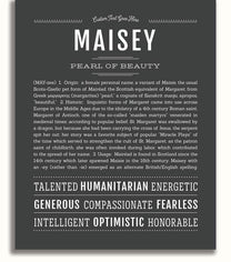 Maisey | Name Art Print – Name Stories