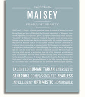 Maisey Personalized Name Meaning Art Prints – Name Stories