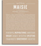 Maisie | Name Art Print – Name Stories