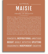 Maisie | Name Art Print – Name Stories
