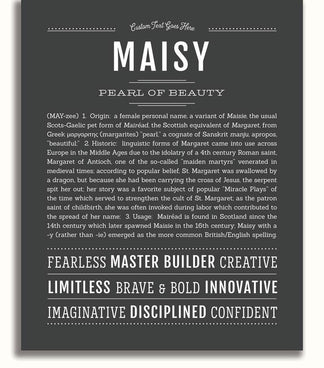 Maisy | Name Art Print – Name Stories