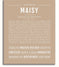 Maisy Personalized Name Meaning Art Prints – Name Stories