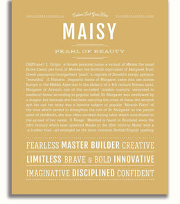 Maisy | Name Art Print – Name Stories