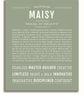 Maisy Personalized Name Meaning Art Prints – Name Stories
