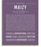 Maizy Personalized Name Meaning Art Prints – Name Stories