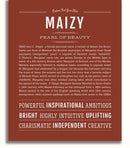 Maizy | Name Art Print – Name Stories