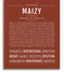 Maizy | Name Art Print – Name Stories