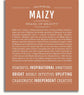 Maizy Personalized Name Meaning Art Prints – Name Stories