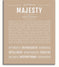 Majesty Personalized Name Meaning Art Prints – Name Stories