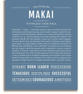 Makai | Name Art Print – Name Stories