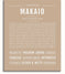 Makaio Personalized Name Meaning Art Prints – Name Stories