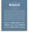 Makaio Personalized Name Meaning Art Prints – Name Stories