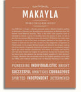 Makayla | Name Art Print – Name Stories