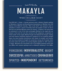 Makayla | Name Art Print – Name Stories
