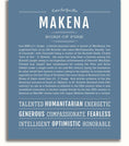 Makena | Name Art Print – Name Stories
