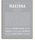 Makenna | Name Art Print – Name Stories