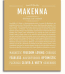 Makenna | Name Art Print – Name Stories