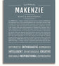 Makenzie Personalized Name Meaning Art Prints – Name Stories