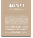 Makenzie | Name Art Print – Name Stories