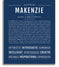 Makenzie Personalized Name Meaning Art Prints – Name Stories