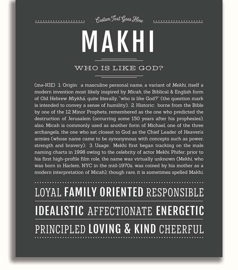 Makhi | Name Art Print – Name Stories