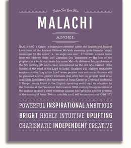 Malachi | Name Art Print – Name Stories