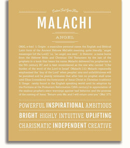 Malachi | Name Art Print – Name Stories